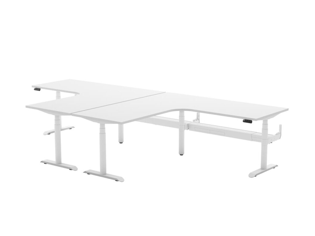 Envy 3 Electric Adjustable Corner Workstation – Round Leg | Image ...