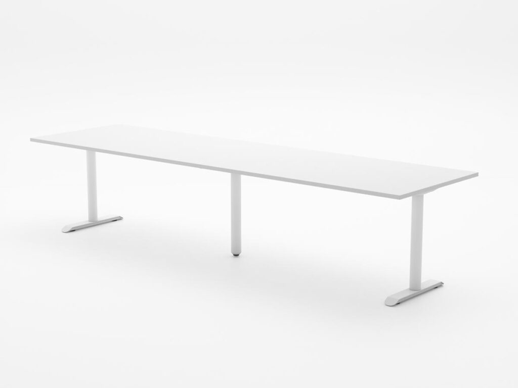 Envy 3 Electric Adjustable Corner Workstation – Round Leg | Image ...