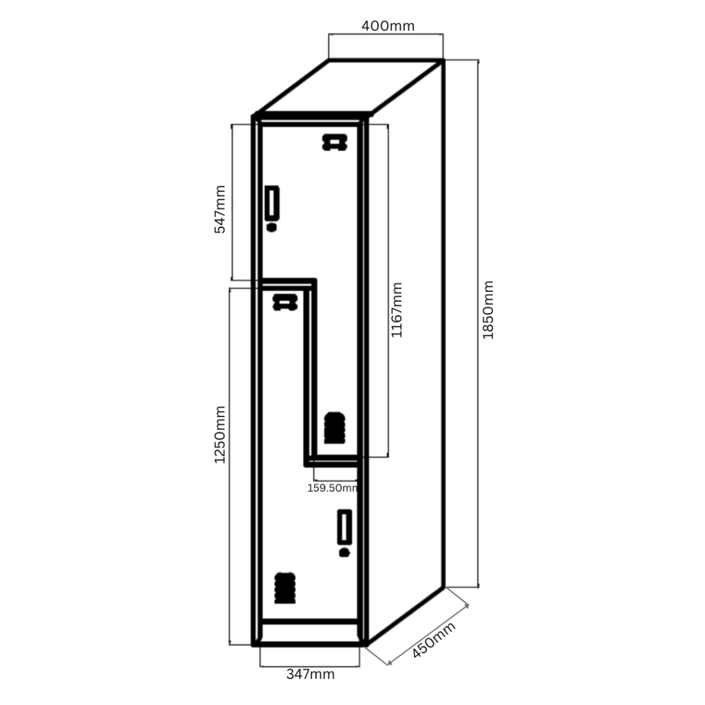 Metal Step Locker - 2 Door | Image Business Furniture