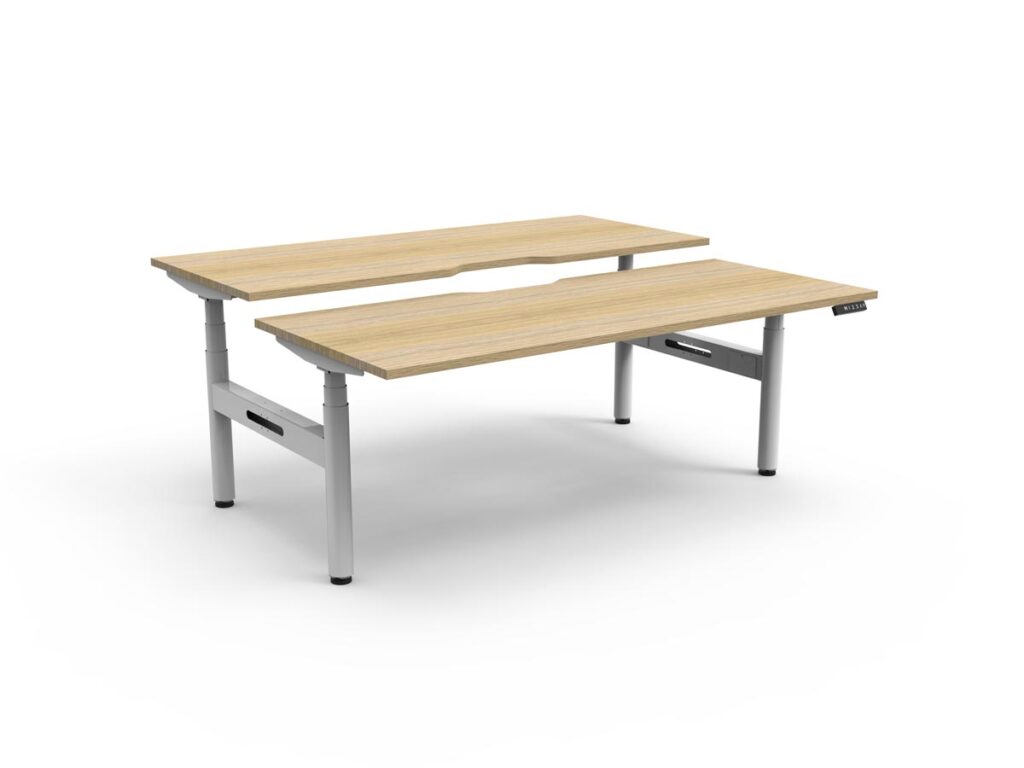 FX Halo+ Height Adjustable Back to Back Desks | Image Business Furniture