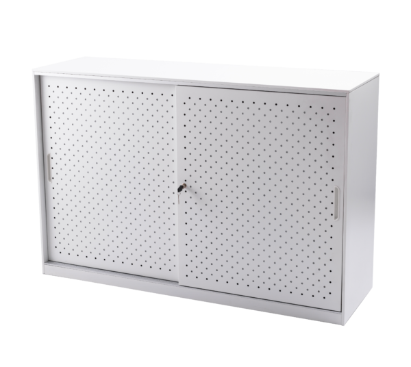 FX Perforated Sliding Door Metal Cupboard | Image Business Furniture